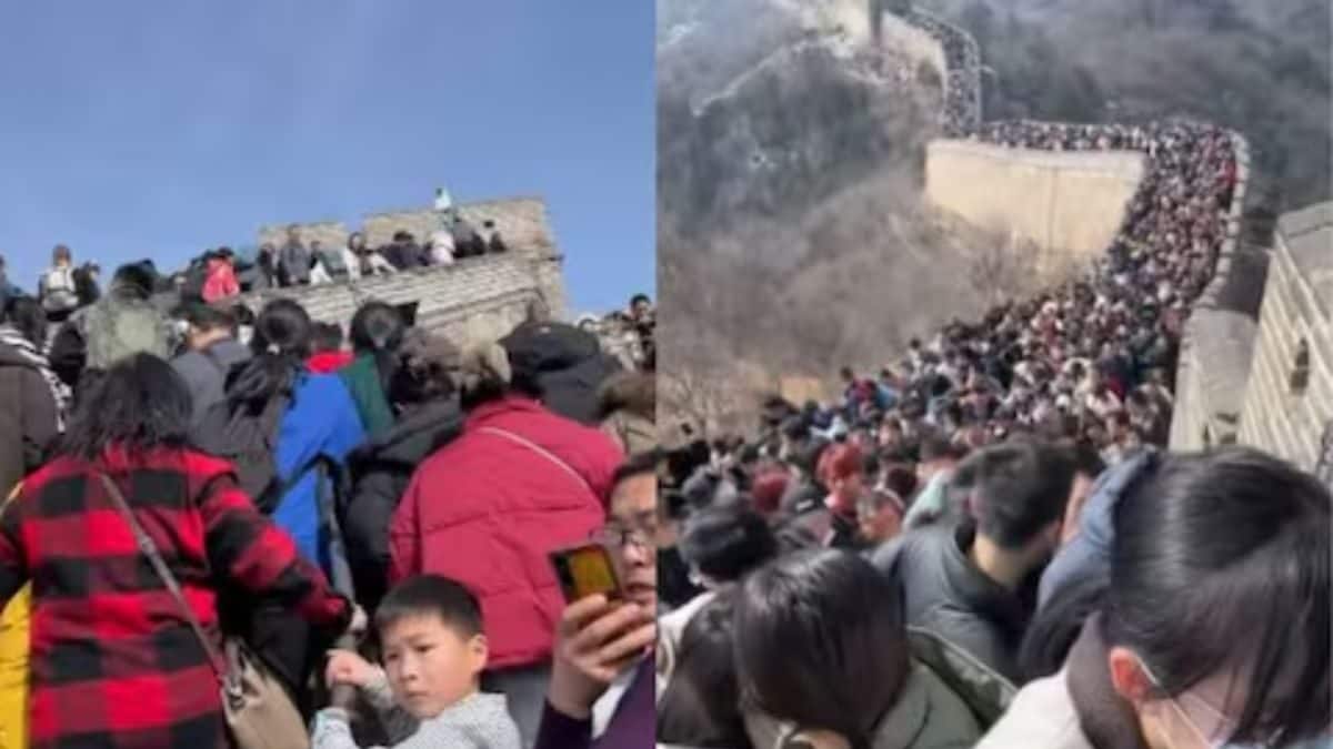 Watch: Great Wall Of China Overcrowded With Tourists, Resembling ...