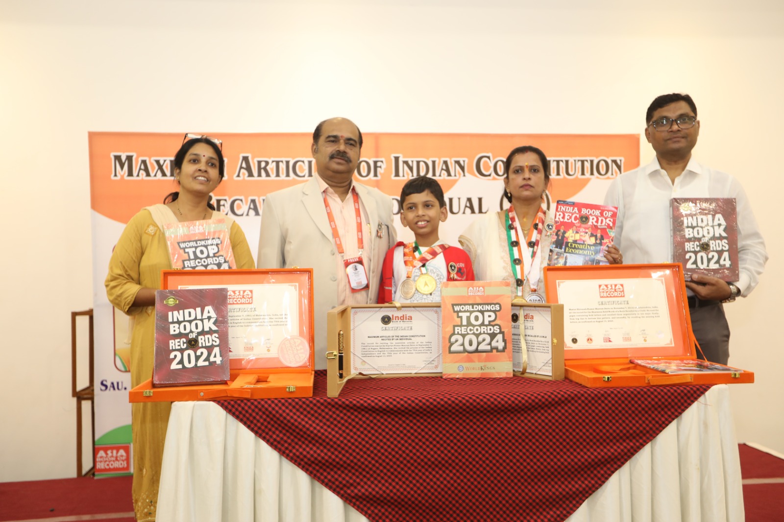 India-Asia Book of Records: Mother Recites Constitution, Son Reads ...