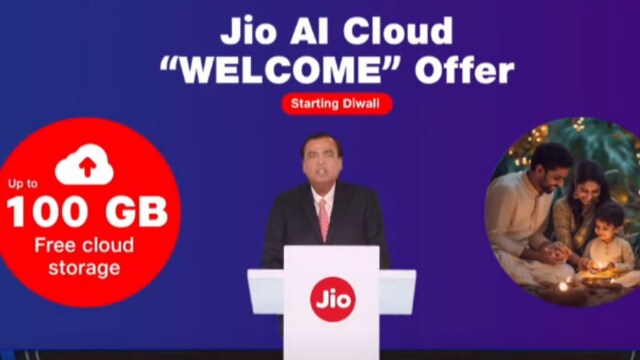 Jio AI Cloud Welcome Offer Gives 100GB Free Cloud Storage, Available ...