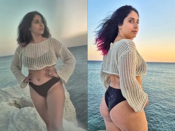 Singer Neha Bhasin Goes Bold In A Black Bikini Paired With Cropped Sweater | Watch Holiday Video ...