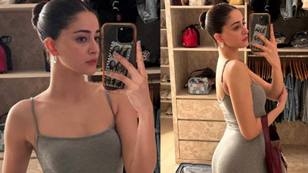 Ananya Panday Stuns In Grey Bodycon Dress For ‘girls Night See Pics