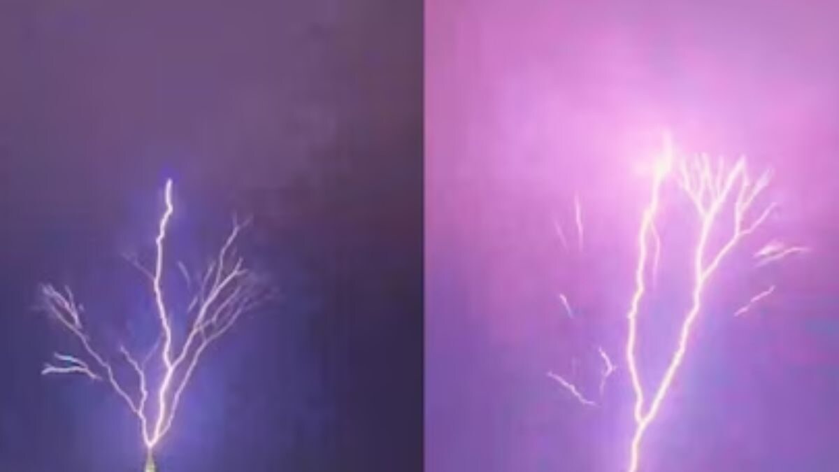 Watch: Lightning Strikes Mecca’s Clock Tower Creating Flower-like ...