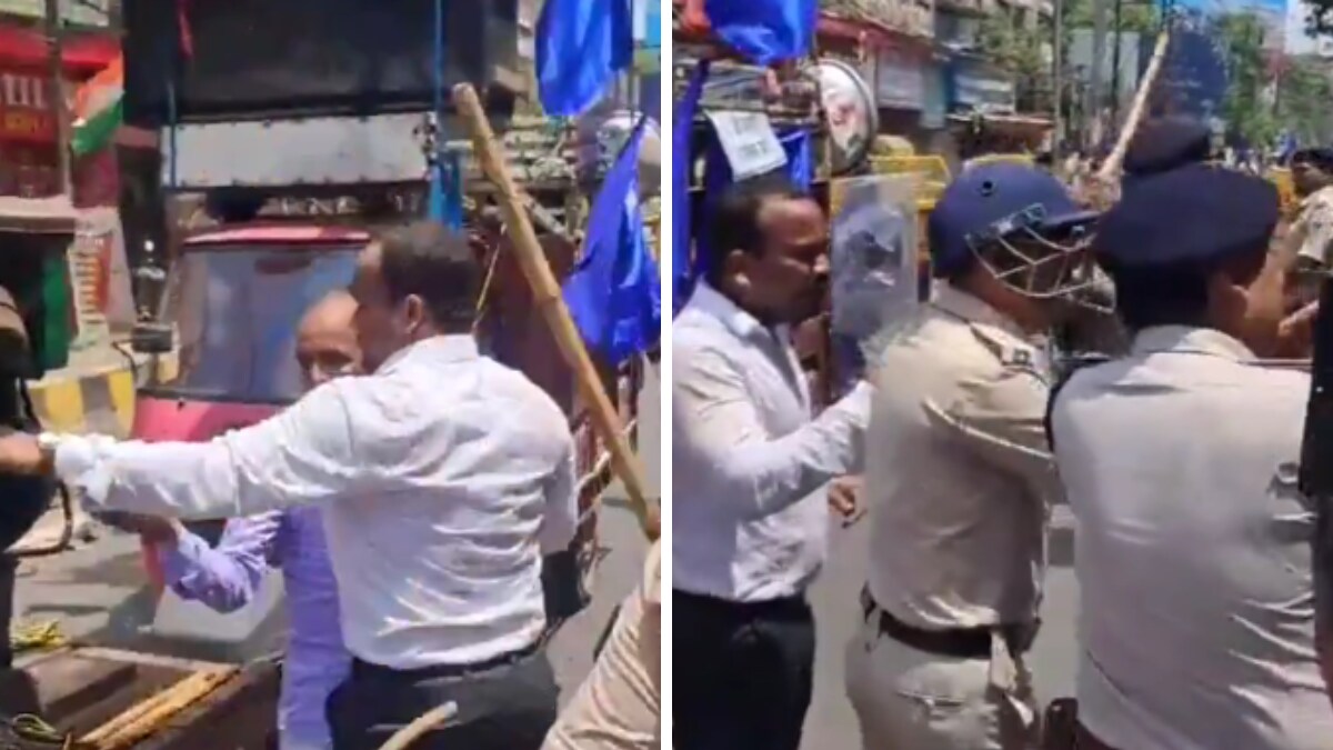Patna SDM Lathi-charged By Cop During Bharat Bandh In Bihar | Video ...