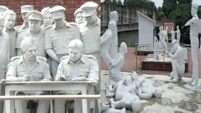 Bangladesh: Statue Depicting Pakistan Army's Surrender In 1971 War ...
