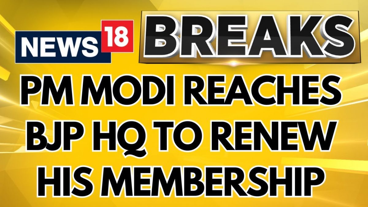PM Modi Reaches BJP Headquarters To Renew His Membership | English News ...
