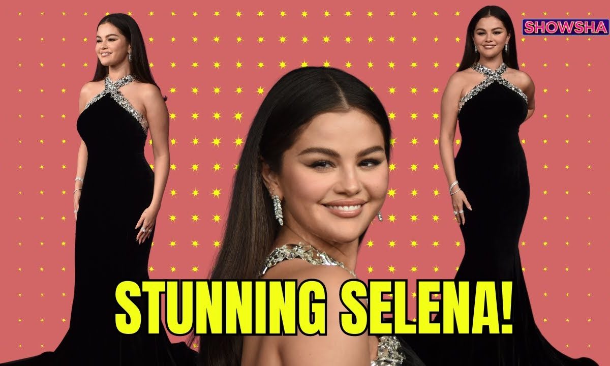 Selena Gomez Redefines Elegance In A Black Bejeweled Ralph Lauren Gown ...