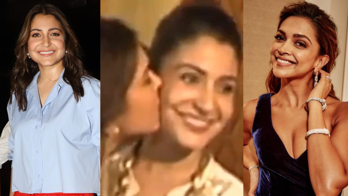 Anushka Sharma Looks Surprised as Deepika Padukone Kisses Her in Viral ...