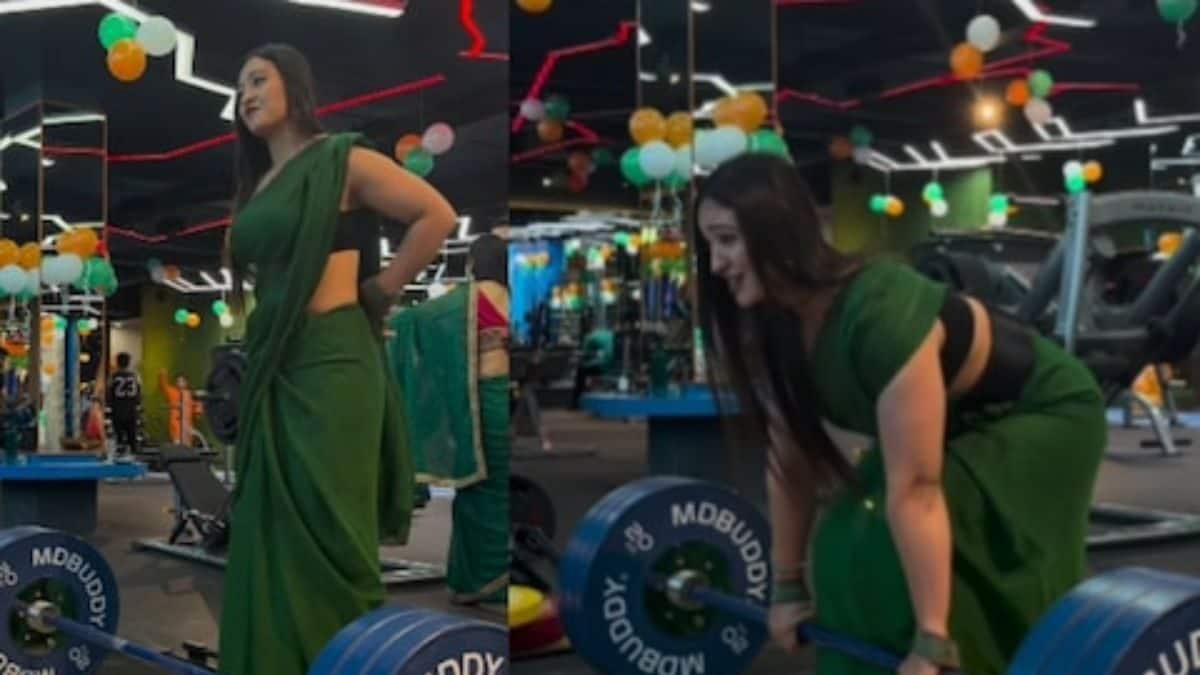 Video Of Woman Weight-lifting 140 Kgs In Saree Viral. Internet Is ...