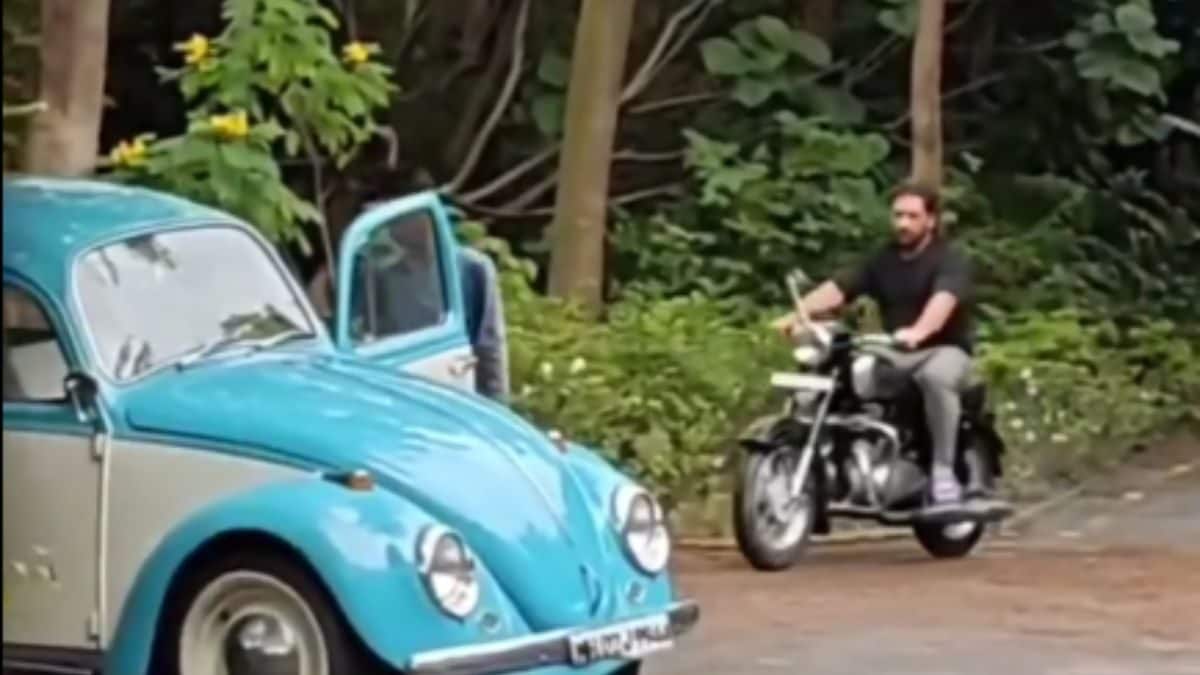 Fans Go Crazy Over Video of MS Dhoni Riding a Royal Enfield in His ...