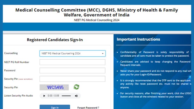 NEET PG 2024 Counselling Round 2 Registration Begins Today At mcc.nic.in, Apply By Dec 9 ...