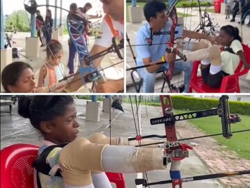 Meet Payal Nag, an Indian Para-archer With No Arms and Legs Training ...
