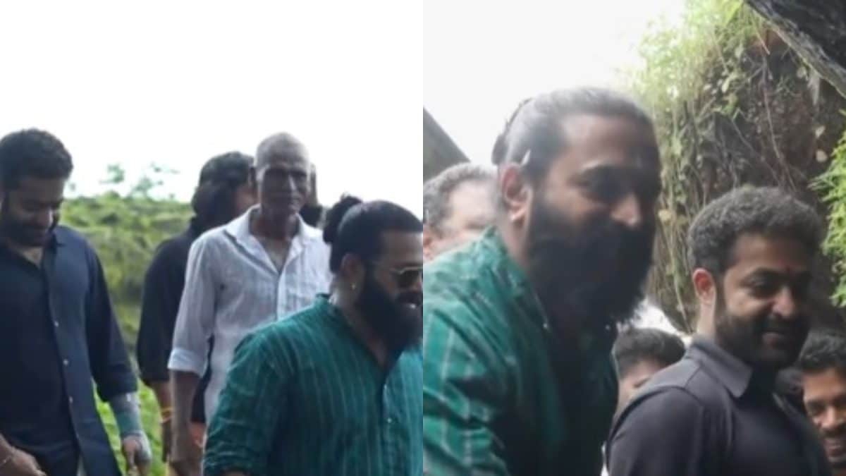 Jr NTR, Rishab Shetty And Prashanth Neel Spotted Visiting ...