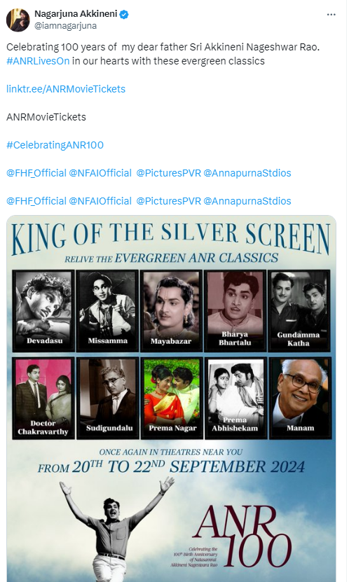 'ANR Lives On': Nagarjuna Celebrates 100 Years Of Father Akkineni ...