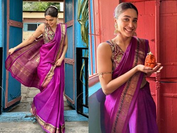 Sharvari Wagh Wears 35-Year-Old Saree From Her ‘Aaji’ To Celebrate ...