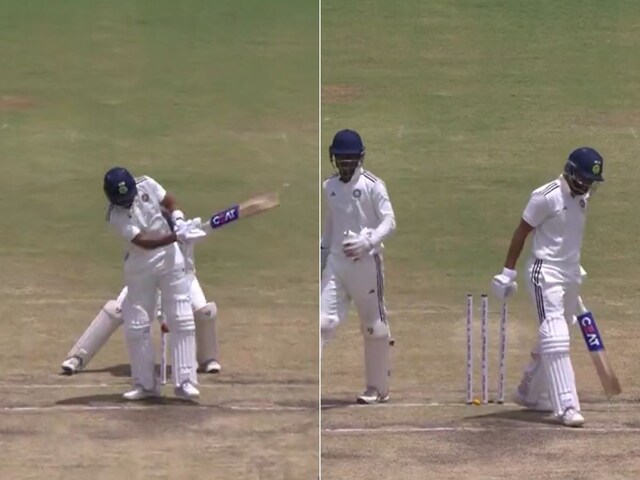 Shreyas Iyer Misses Fifty After Getting Cleaned Up Between Legs by ...