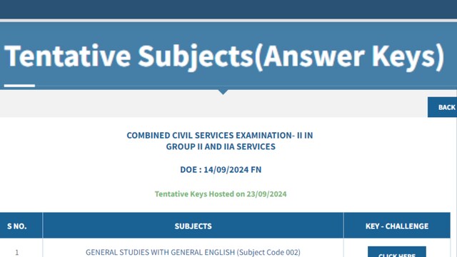 TNPSC Group 2 Answer Key 2024 Out At tnpsc.gov.in, Direct Link To Download Here | Education and ...