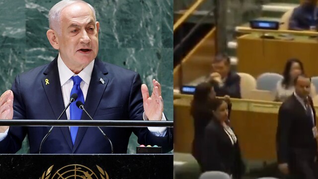 Diplomats Walk Out During Netanyahu's UN Speech Over Israeli Military ...