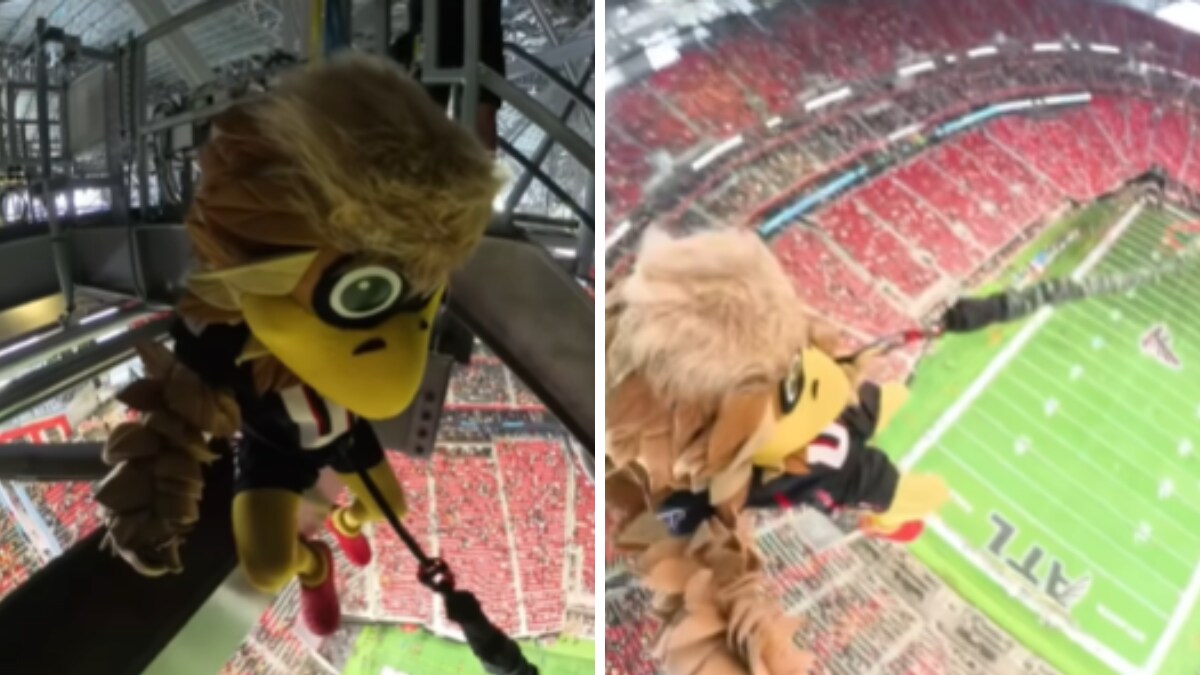 NFL Team Atlanta Falcons’ Mascot Sets Guinness World Record For Highest ...