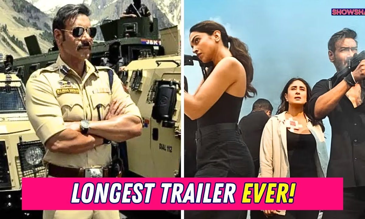 Singham Again Trailer Becomes The Longest Trailer In Hindi Cinema ...