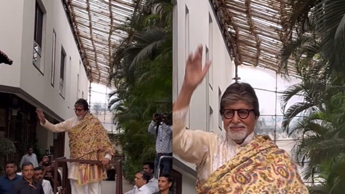 Amitabh Bachchan Greets Fans Outside His House Jalsa On Birthday, Video ...