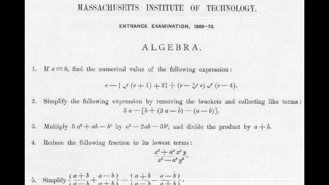 Only a Maths Whiz Can Solve These 155-year-old MIT Entrance Exam ...
