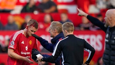 Matthijs de Ligt Sustains Cut on Head Against Brentford, Manchester ...