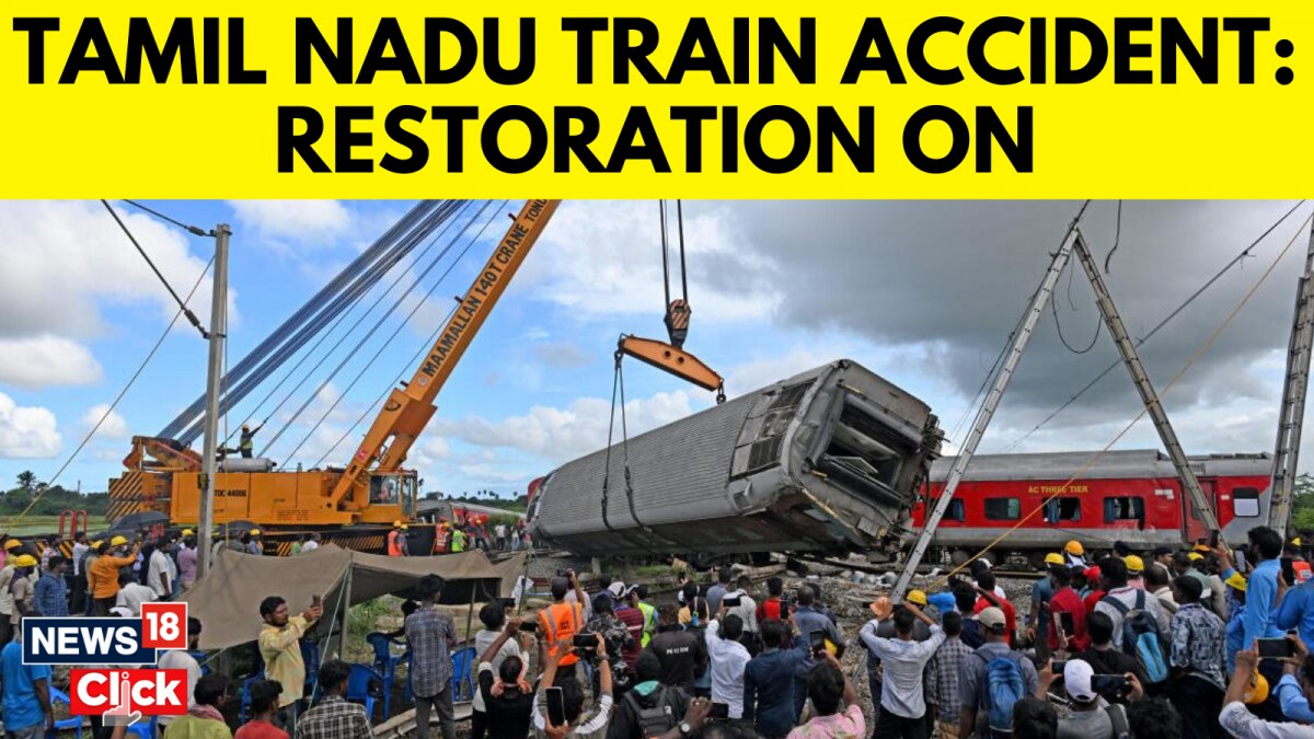 First Train Runs Over As Restoration Work Continues At Ponneri-Kavaraipettai Bloc After ...
