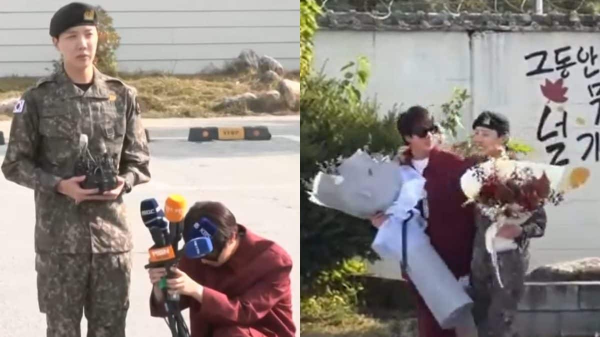 BTS' J-Hope Discharged From Military; Jin Goes Down on One Knee For Him ...