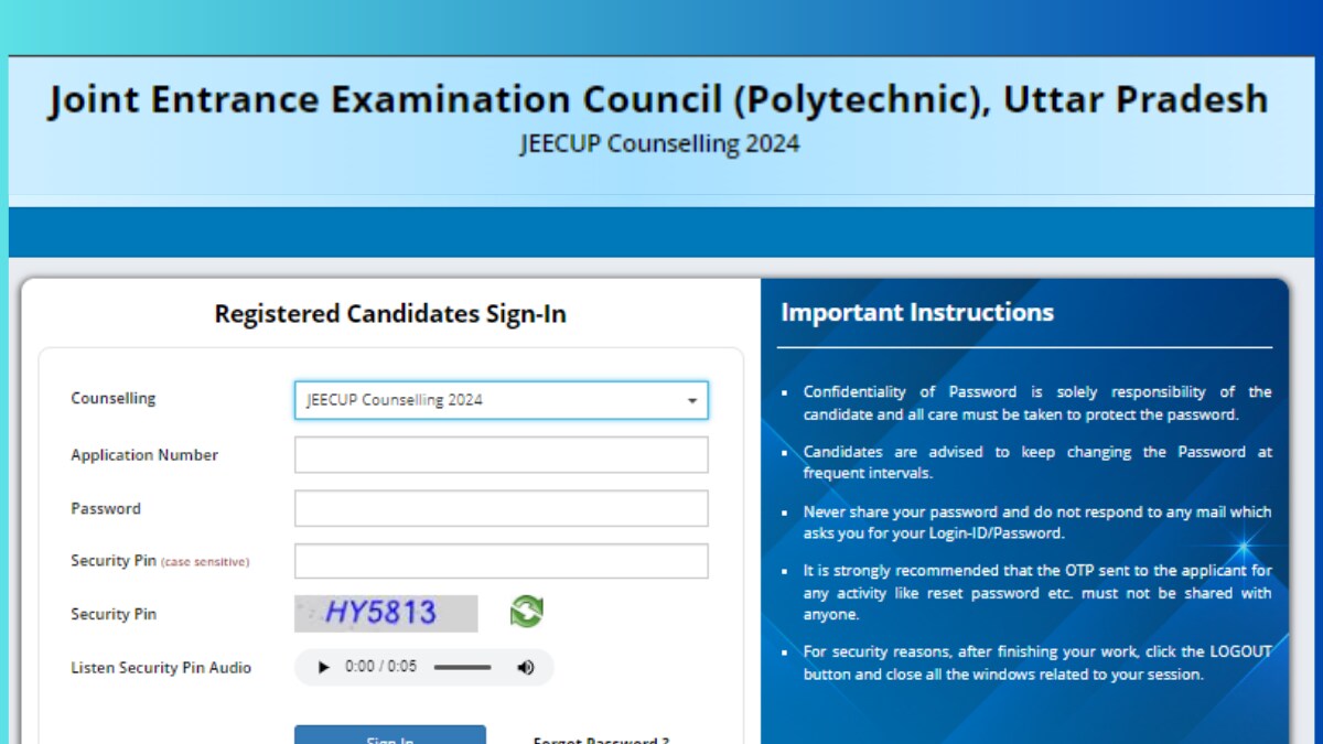 JEECUP Counselling 2024: Special Round Choice Filling Begins At jeecup ...
