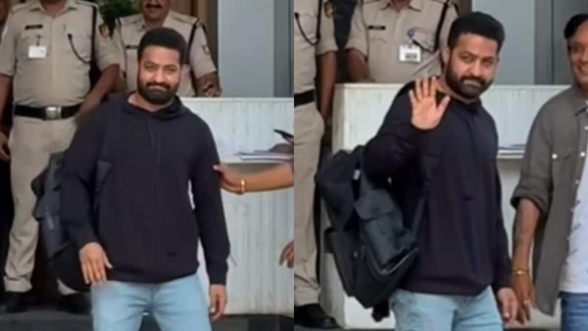 Jr NTR Lands In Mumbai For War 2 Climax Shoot With Hrithik Roshan, Sports Casual Look At The ...