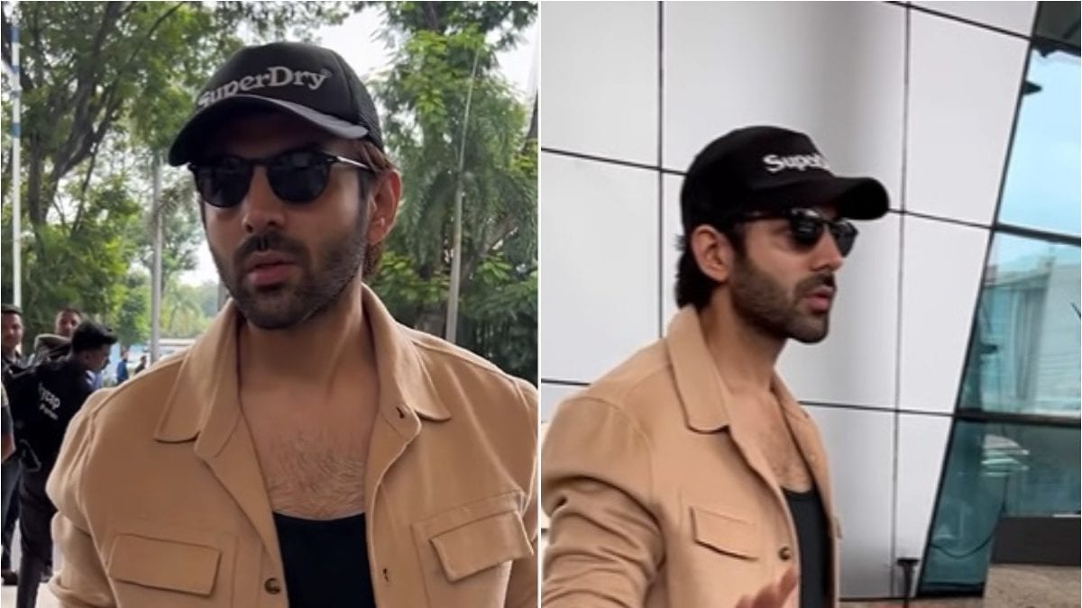 Kartik Aaryan Looks Dapper in Casuals, Spotted Heading Out of The City For Bhool Bhulaiyaa 3 ...