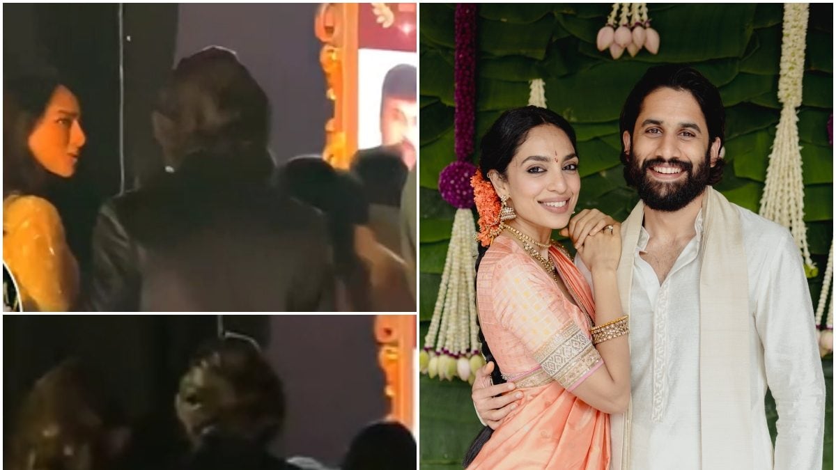 Naga Chaitanya Arrives With Fiancée Sobhita Dhulipala; Nagarjuna Touches Amitabh Bachchan’s Feet ...