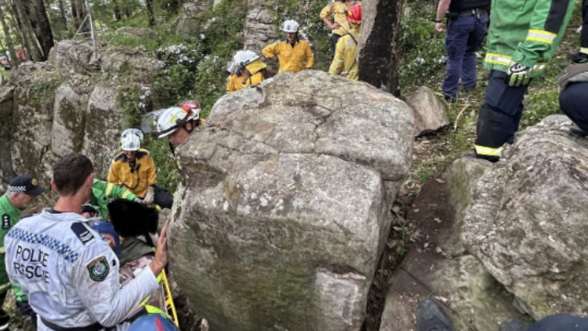Australian Woman Gets Stuck Upside Down Between Rocks For 7 Hours ...