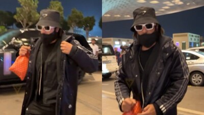 New Dad Ranveer Singh Jets Off From Mumbai In Style, Looks Dapper In ...