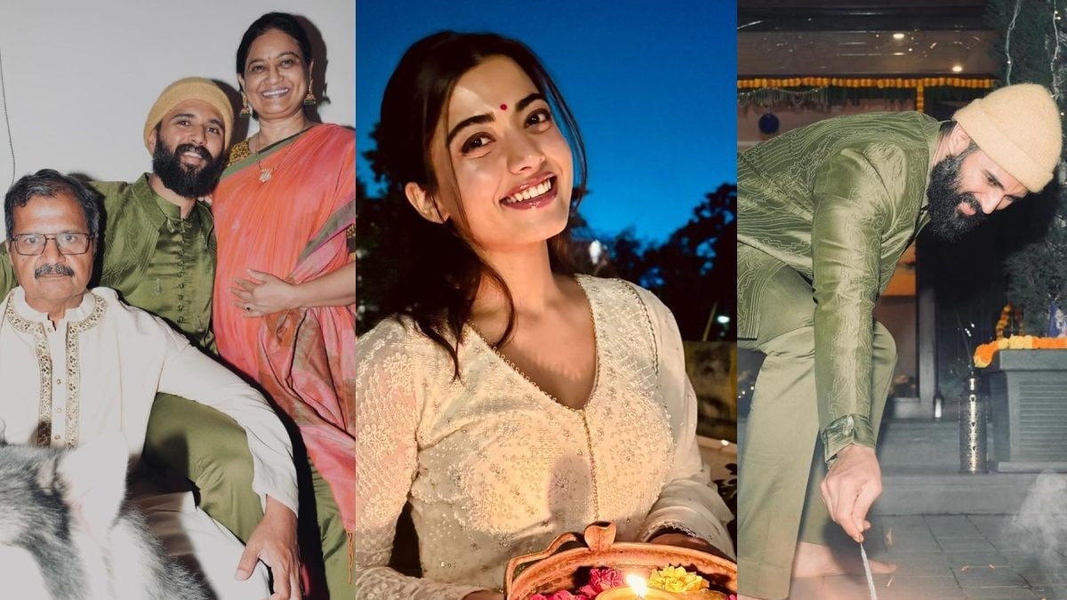 Rashmika Mandanna Stuns In Slit Kurta On Diwali; Vijay Deverakonda ...