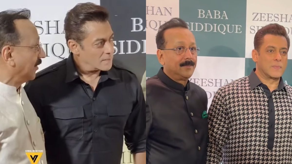 Salman Khan Hugs Baba Siddique, Enjoys Lighthearted Moments in Viral ...