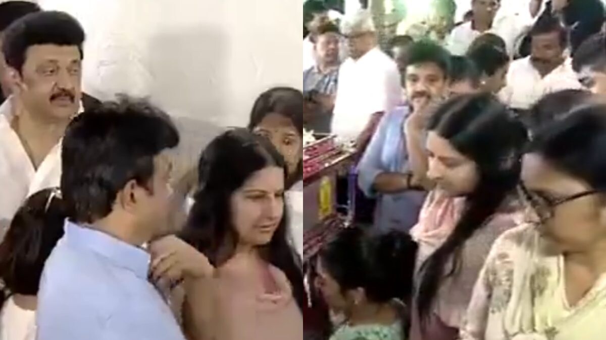 Thalapathy Vijay's Wife Sangeetha Makes RARE Appearance, Pays Respects To Murasoli Selvam - News18