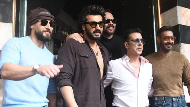 Rohit Shetty's Singham Again Gang Meet At Gauri Khan's Restaurant For Lunch; Ranveer-Deepika ...