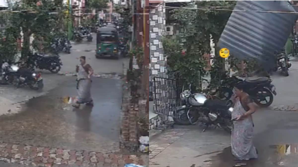 Water Tank Falls on Woman Outside Her Home, Disturbing Incident Caught ...