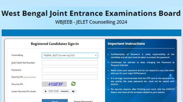 WBJEEB JELET Counselling 2024 Registration Begins At wbjeeb.nic.in, Direct Link To Apply Here ...