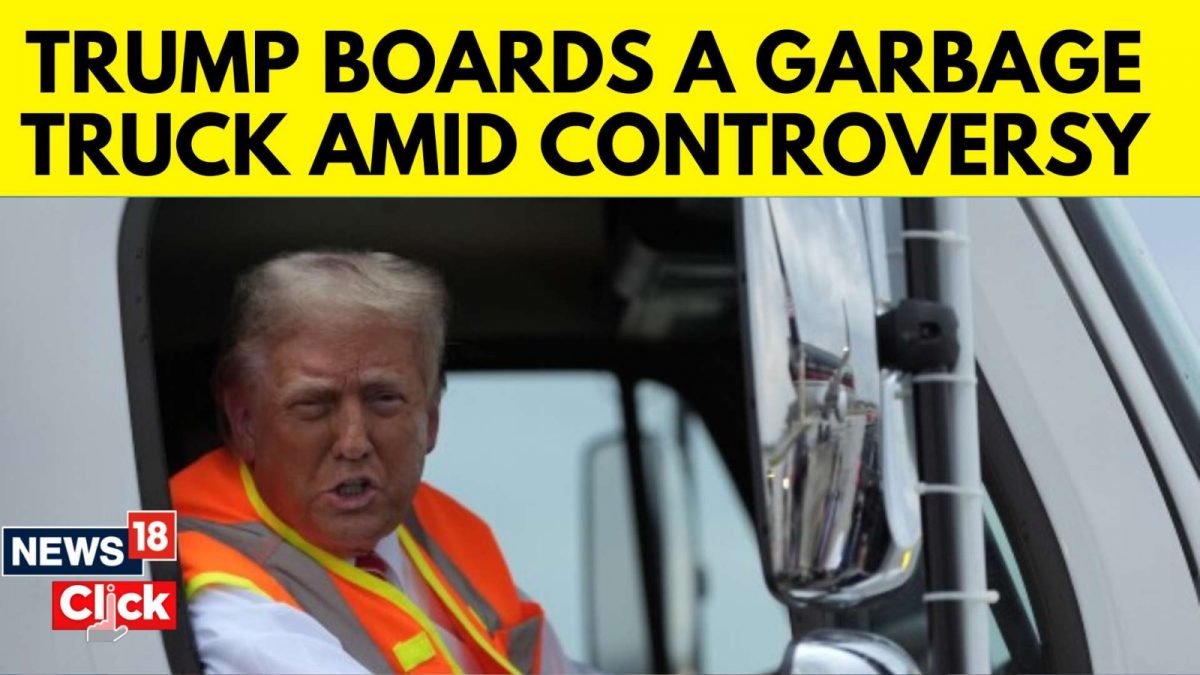 Donald Trump Boards Garbage Truck After Bidens Remark - News18