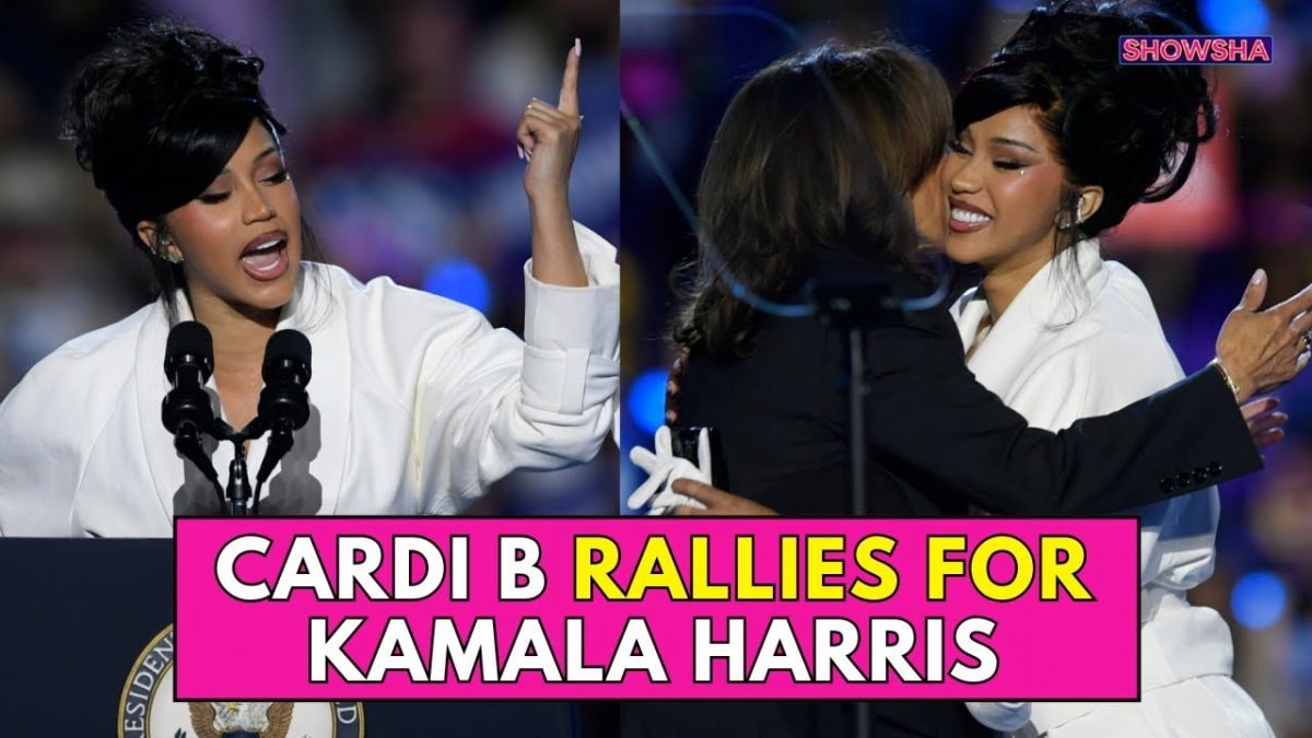 Cardi B Delivers Speech On Women's Rights, Slams Donald Trump At Kamala ...
