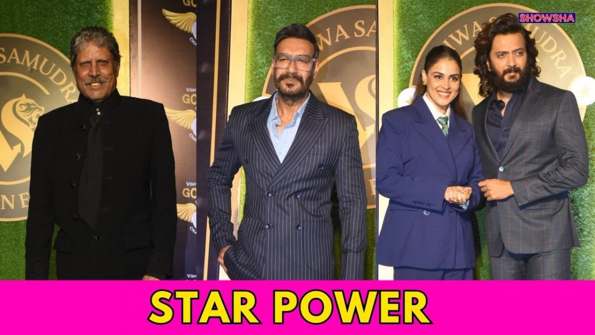 Ajay Devgn, Kapil Dev, Riteish Deshmukh, Genelia D'Souza Arrive In ...