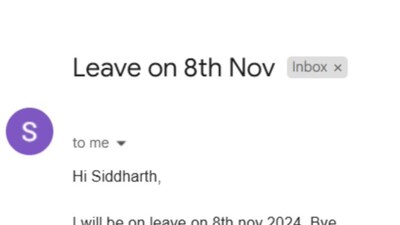 Gen Z Employee's 'I'll Be On Leave' Email To Indian Boss Is Viral ...