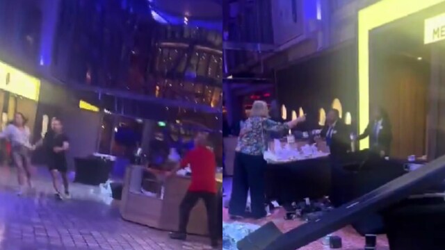 Dramatic Visuals Erupt As Royal Caribbean Cruise Tilts In Atlantic ...