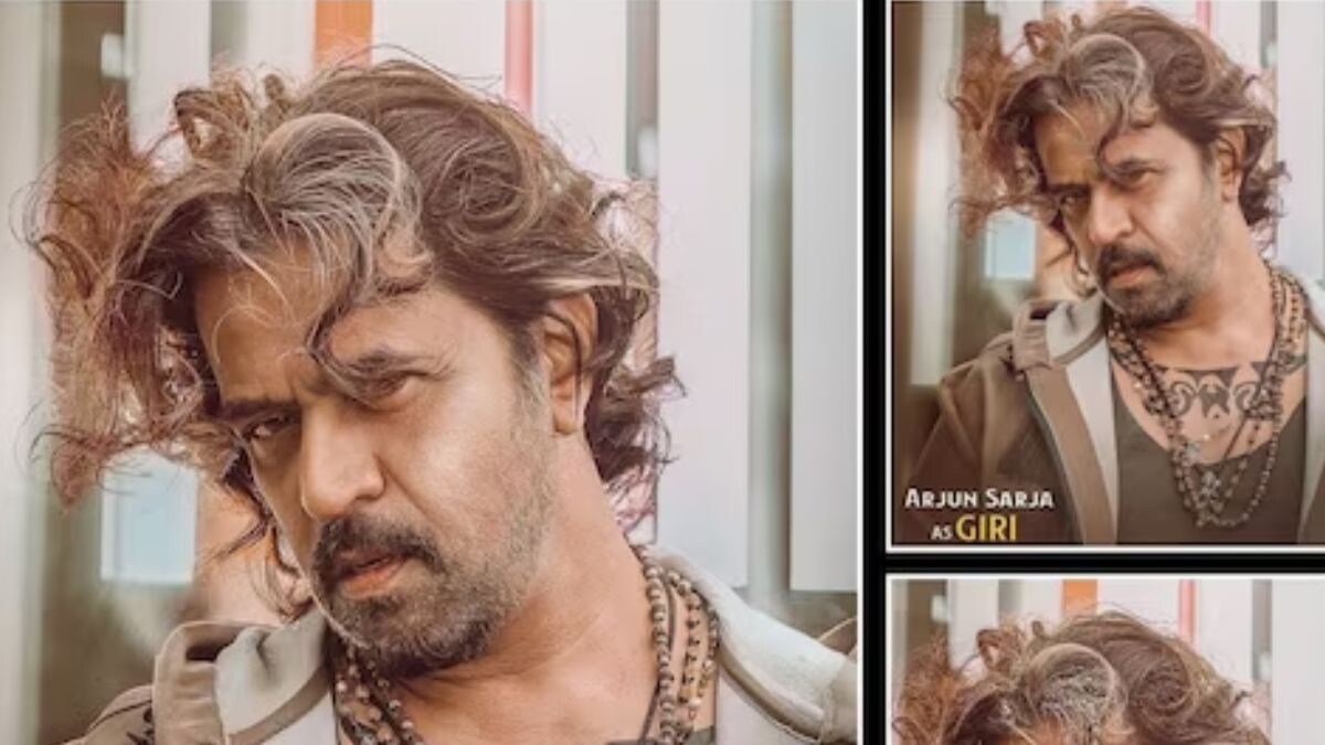 First Character Poster Of Seetha Payanam Reveals Arjun Sarja As Giri ...