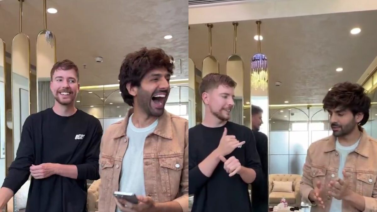 Kartik Aaryan Teaches MrBeast The Iconic Hook Step Of Bhool Bhulaiyaa 3 ...