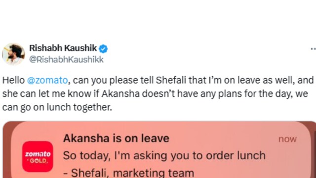 ‘Akansha Is On Leave’: Zomato’s Witty Notification Takes The Internet ...