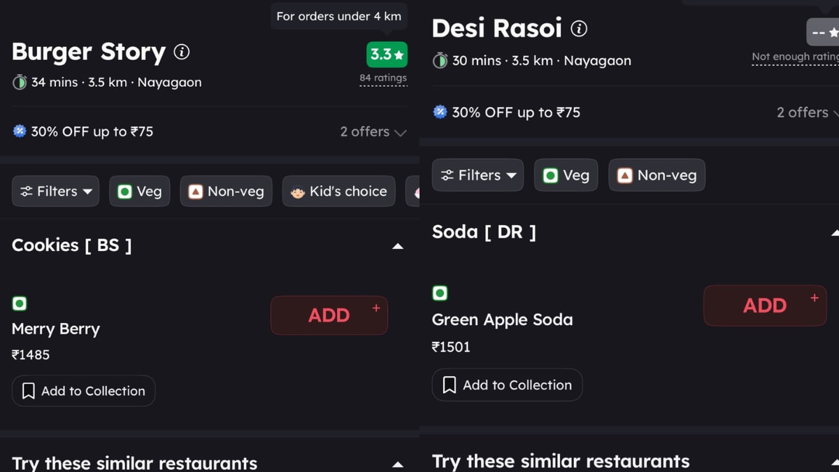 Mysterious One Dish Restaurants Appear On Zomato, Users Suspect Shady ...