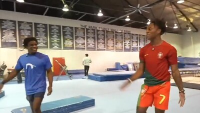 IShowSpeed's 6-Foot Jump Leaves Olympic Medalist Frederick 'Flips ...